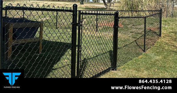 Black Chain Link Fence Installers Greenville and Spartanburg | Flowes ...